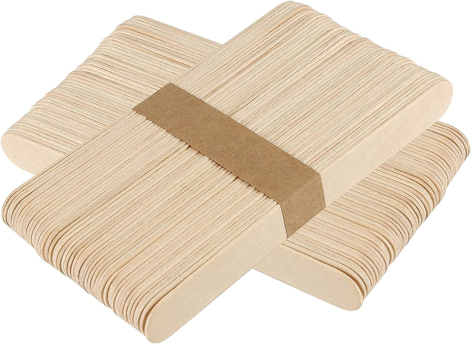 100 Pack 6 Inch Wood Popsicles Sticks, Natural Wood Craft Sticks, Food ...