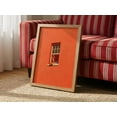 Affixzi Reading Woman in Window Poster, Orange Wall Art Print, Book ...