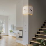Corner Modern Wall Clock, Stylish Double-Sided Luminous Wall Clock ...