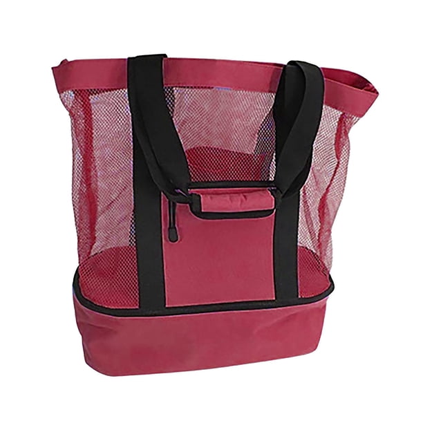 Zippered Mesh Beach Bag With Insulated Compartment For Drinks - Walmart.ca