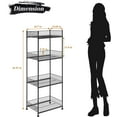 Oumilen 4 Tier Bathroom Storage Rack, Wire Shelving Unit Organizer ...