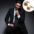 Clearance Buttons under $5,2 PCS Rose Flower Gold Plated Cufflinks ...