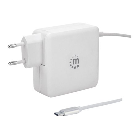Manhattan Wall/Power Mobile Device Charger (Euro 2-pin), USB-C and USB ...