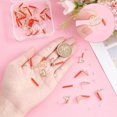 30Pcs Heart Alloy Stud Earring Findings with Horizontal Loops and 30Pcs ...