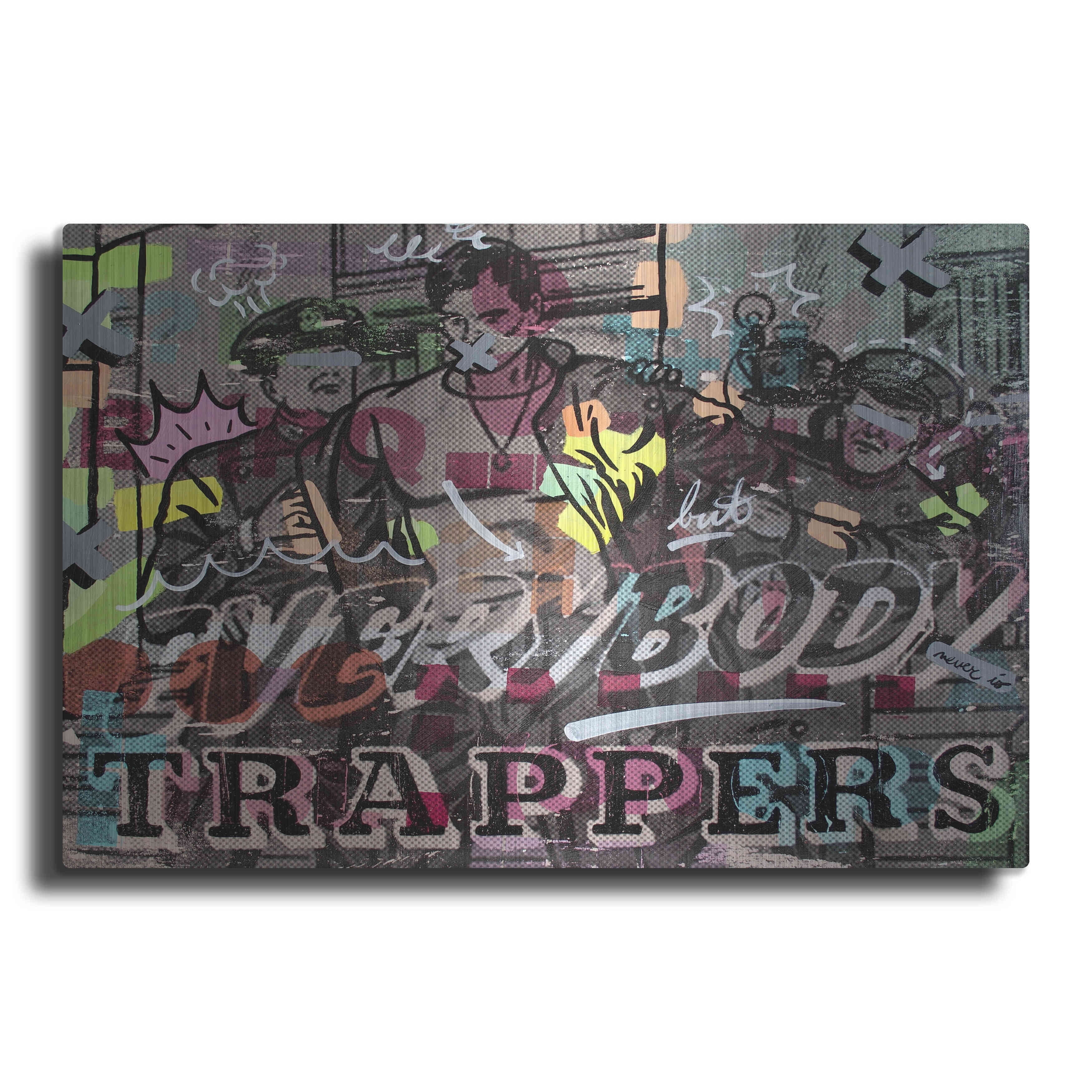 Luxe Metal Art 'Everybody Trappers' by Dan Monteavaro, Metal Wall Art ...