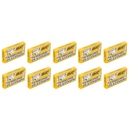 BIC Chrome Platinum Double Edge Safety Razor Blades, 50 Count | Walmart ...
