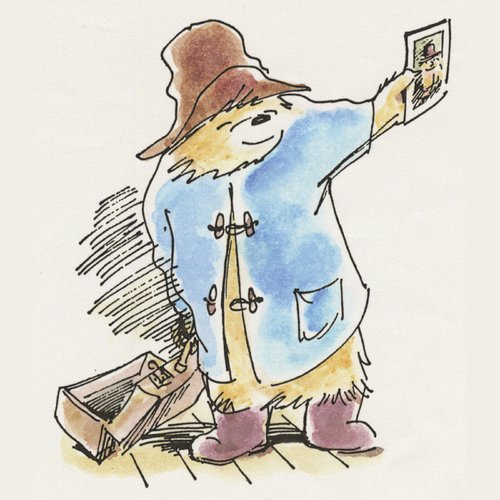 Paddington Bear Postcard Art Print on Premium Canvas - Walmart.com ...