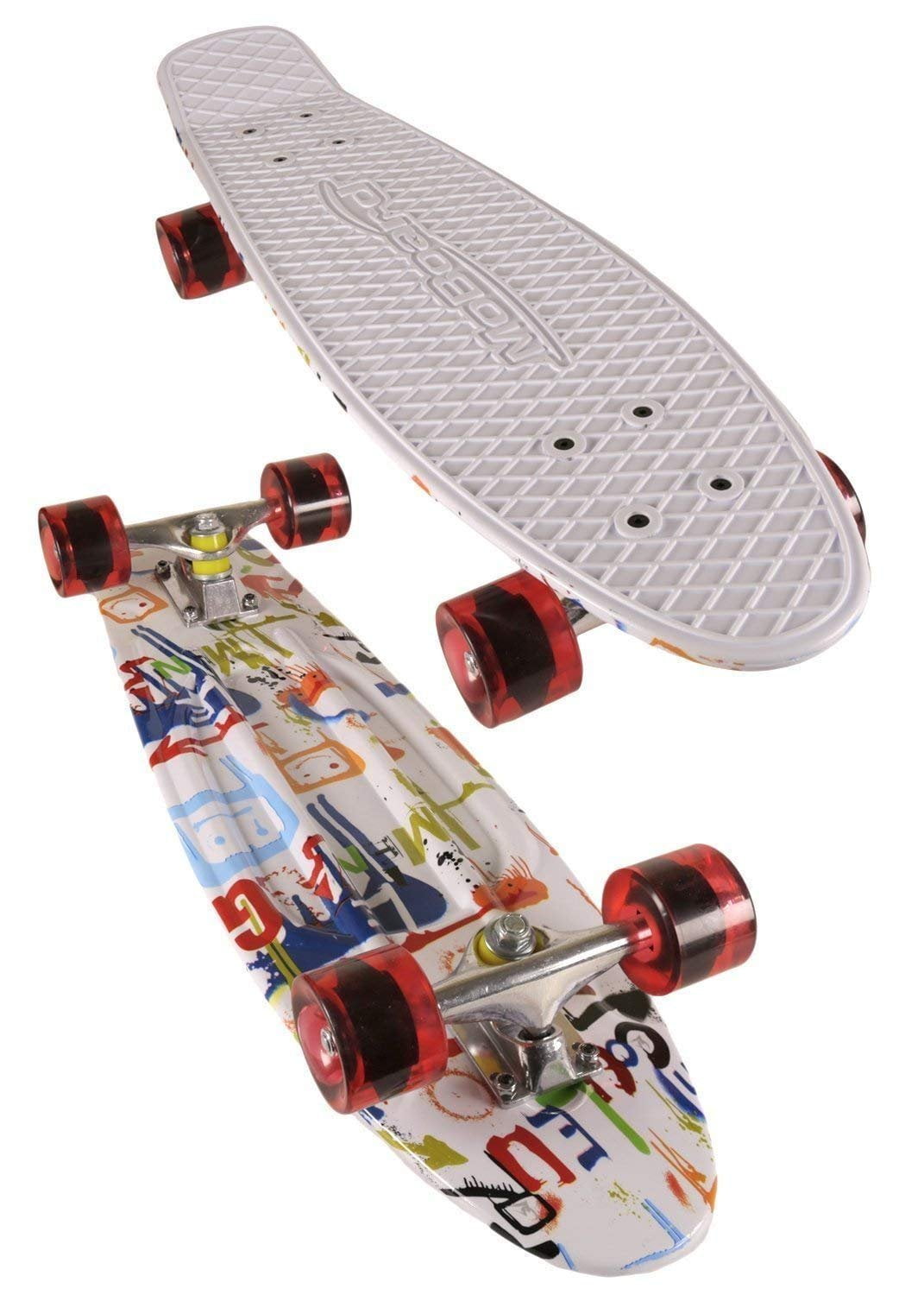 MoBoard Graphic Complete Skateboard | Pro/Beginner | Metal Bearings ...