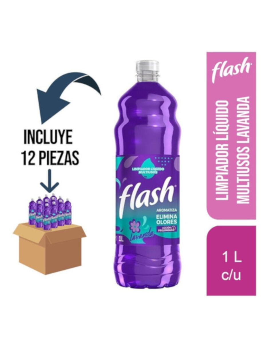 Pack de 12 Limpiador Multiusos Flash Lavanda de 1 L Flash Lavanda ...