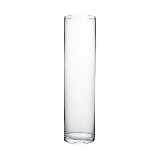 Clear Tall Glass Cylinder Floral Vase, 12-Inch x 3-Inch, 12-Count ...