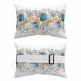 Underwater Life Ocean Coral Starfish Outdoor Pillow for Chaise Lounge ...