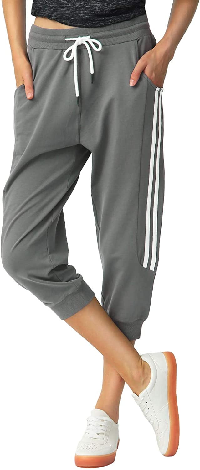 SPECIAL MAGIC Women's Sweat pants Capri Joggers Sweatpants Cargo Pants ...