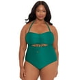 Time And Tru Womens And Womens Plus Size Ribbed Cutout One Piece