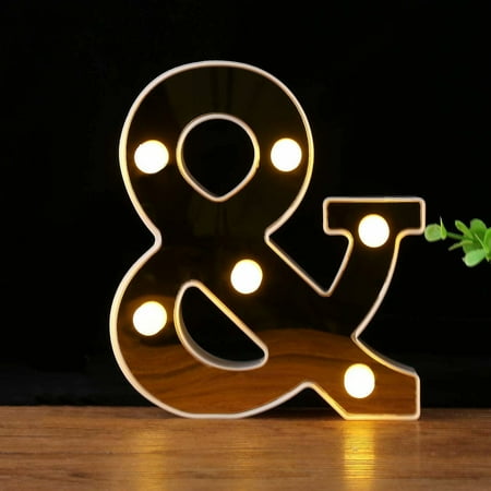Letter Lights Alphabet Lamp LED Letter Lighting Golden Letter Light ...