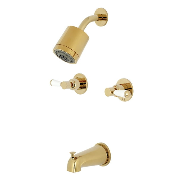 Kingston Brass KBX8142DPL Paris Two-Handle Tub and Shower Faucet ...