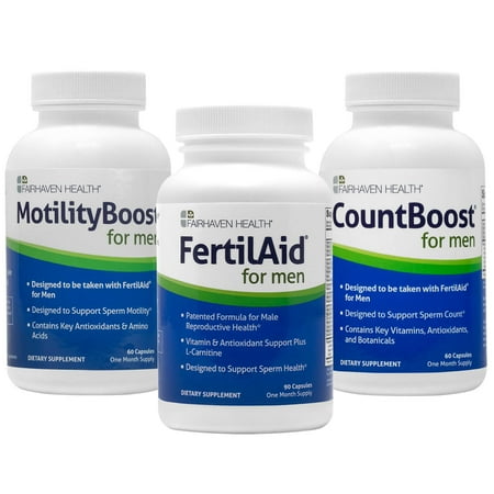 FertilAid for Men, MotilityBoost, Countboost Bundle - Male Fertility ...