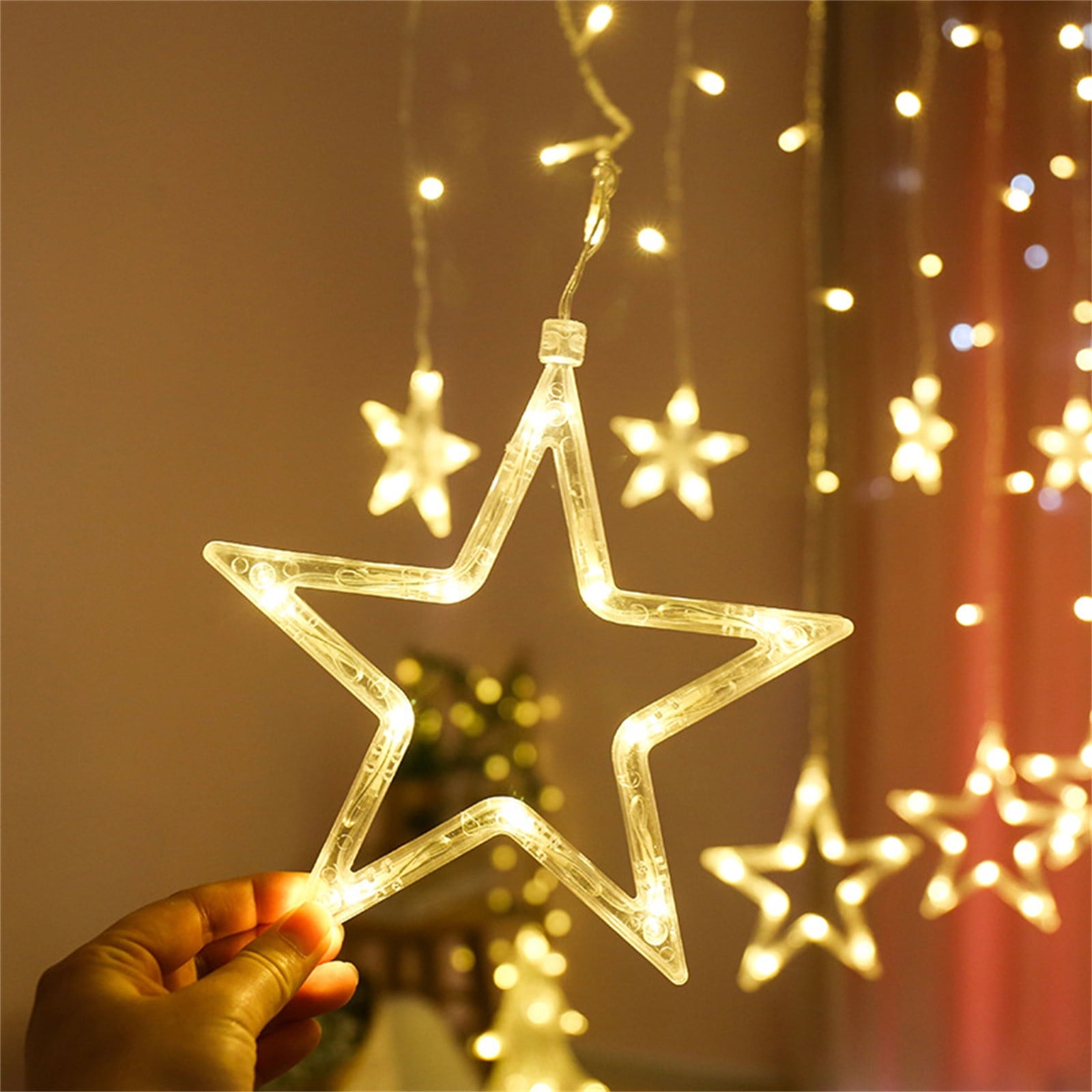 Click here for Unbranded Star Curtain String Lights For Window De... prices