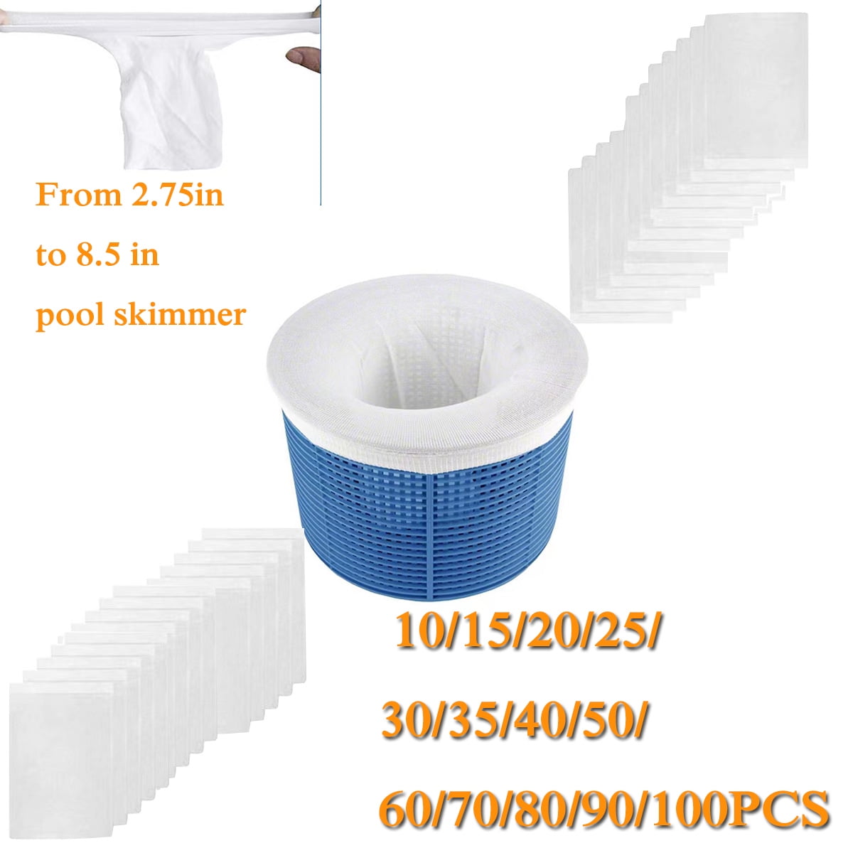 Pool Skimming Socks, Pool Protector Net for Oil Skimming, Ultra Fine ...