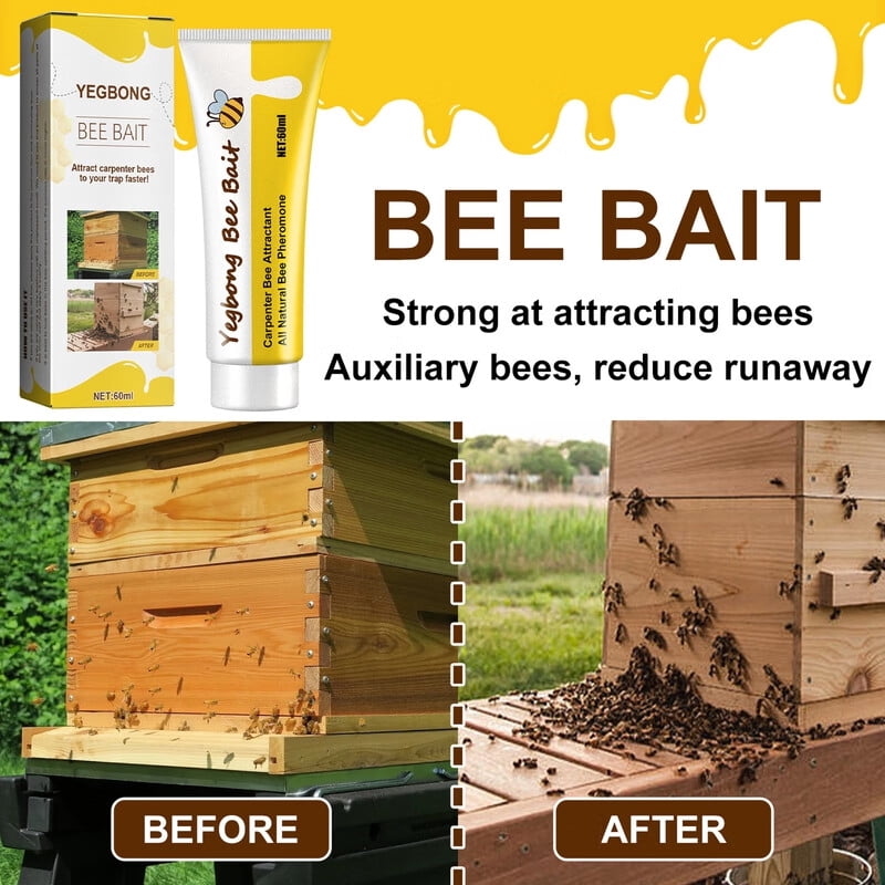 Buy Papaba Bee Attractant,60ml Bee Bait All-Natural Wide Distribution ...