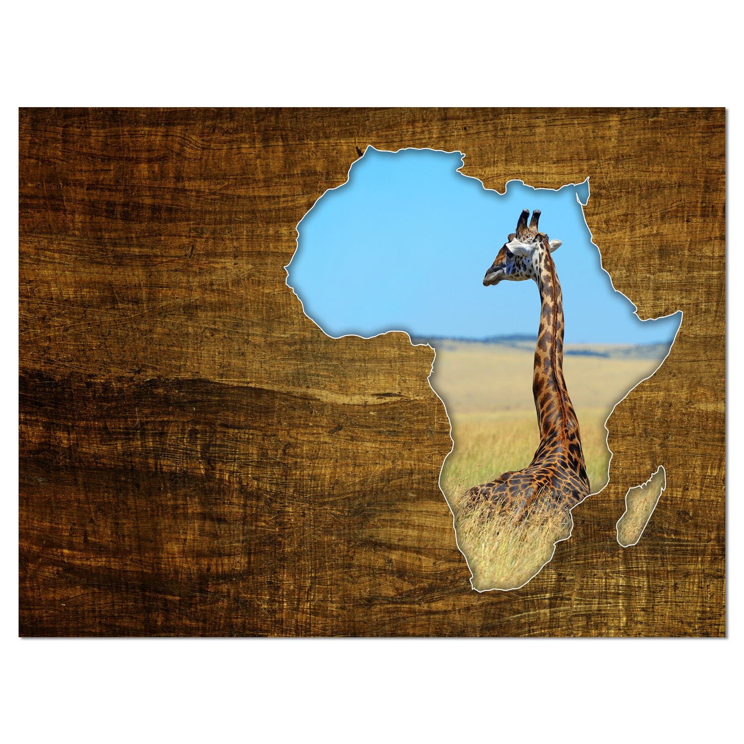 Click here for Designart Design Art Africa Wildlife Map Design Ca... prices