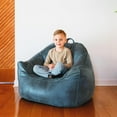 Hug Bean Bag Chair, Basalt Blue, Vegan Suede, and Teens, 3 - Walmart.com