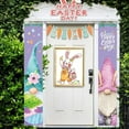 Stained Glass Cat Window Hangings Easter Couplets Easter Egg Bunnies Decorate Porch Curtains