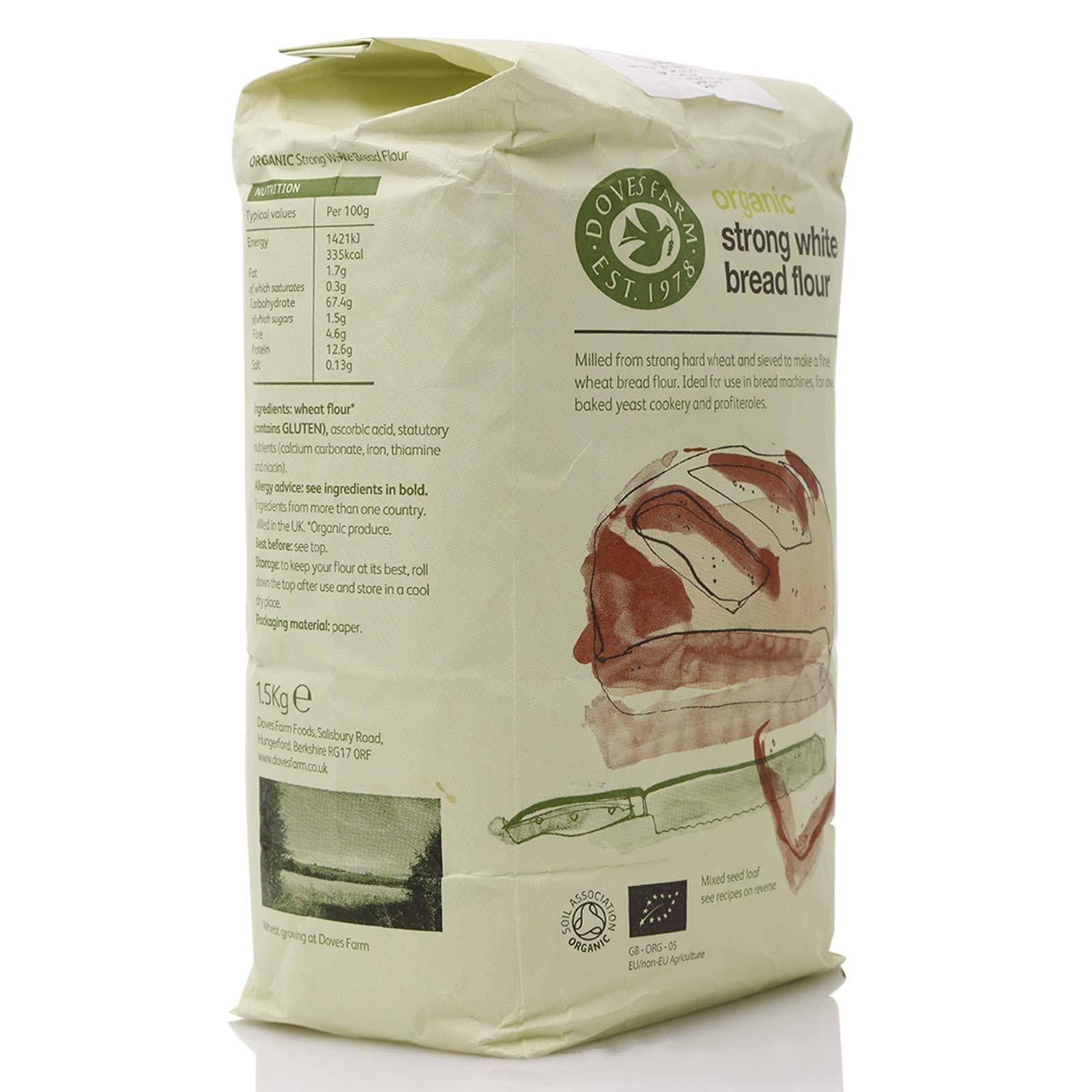 Doves Farm - Organic Strong White Bread Flour - 1.5Kg - Walmart.com