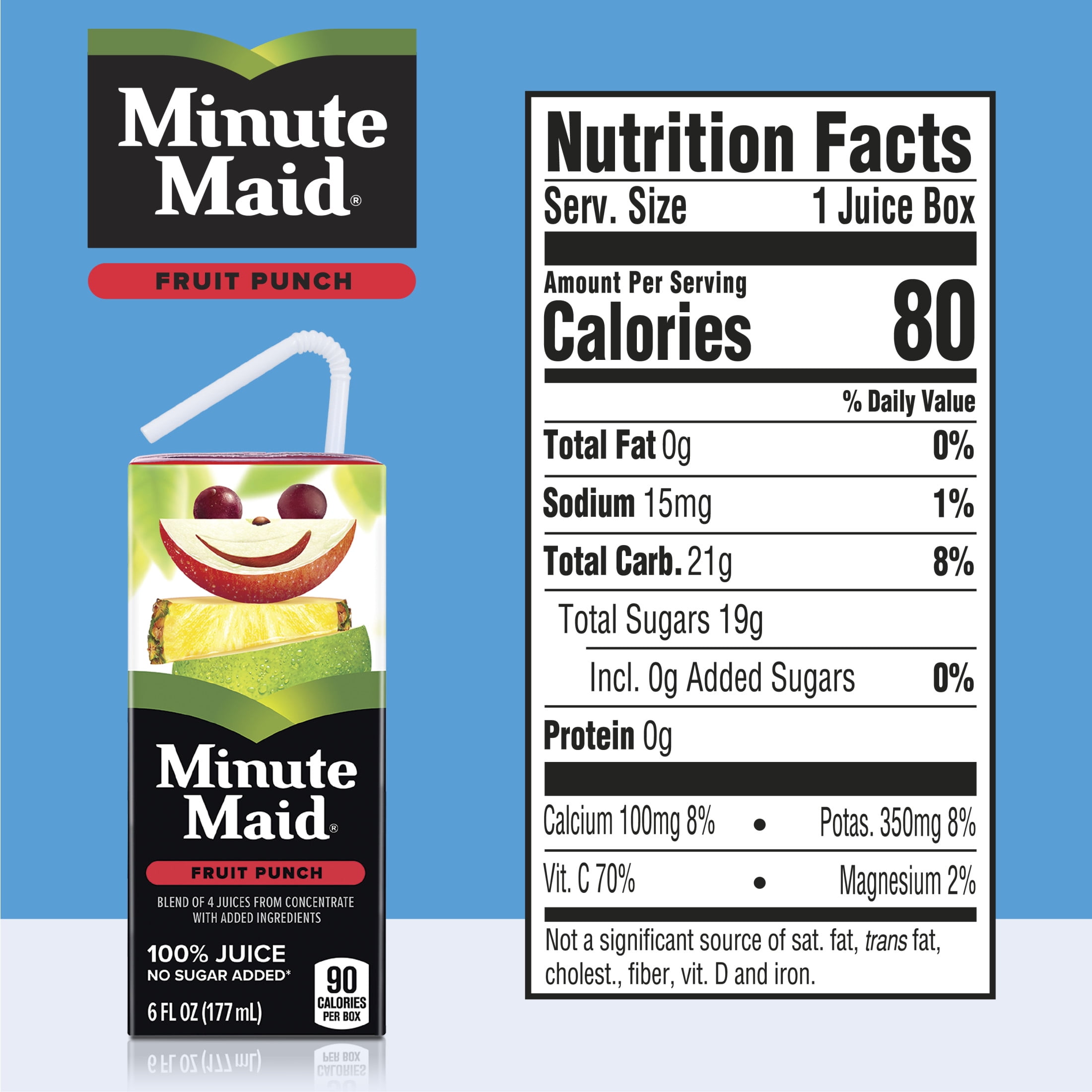 Minute Maid Fruit Punch Nutrition Label Minute Maid Fruit Punch, Made