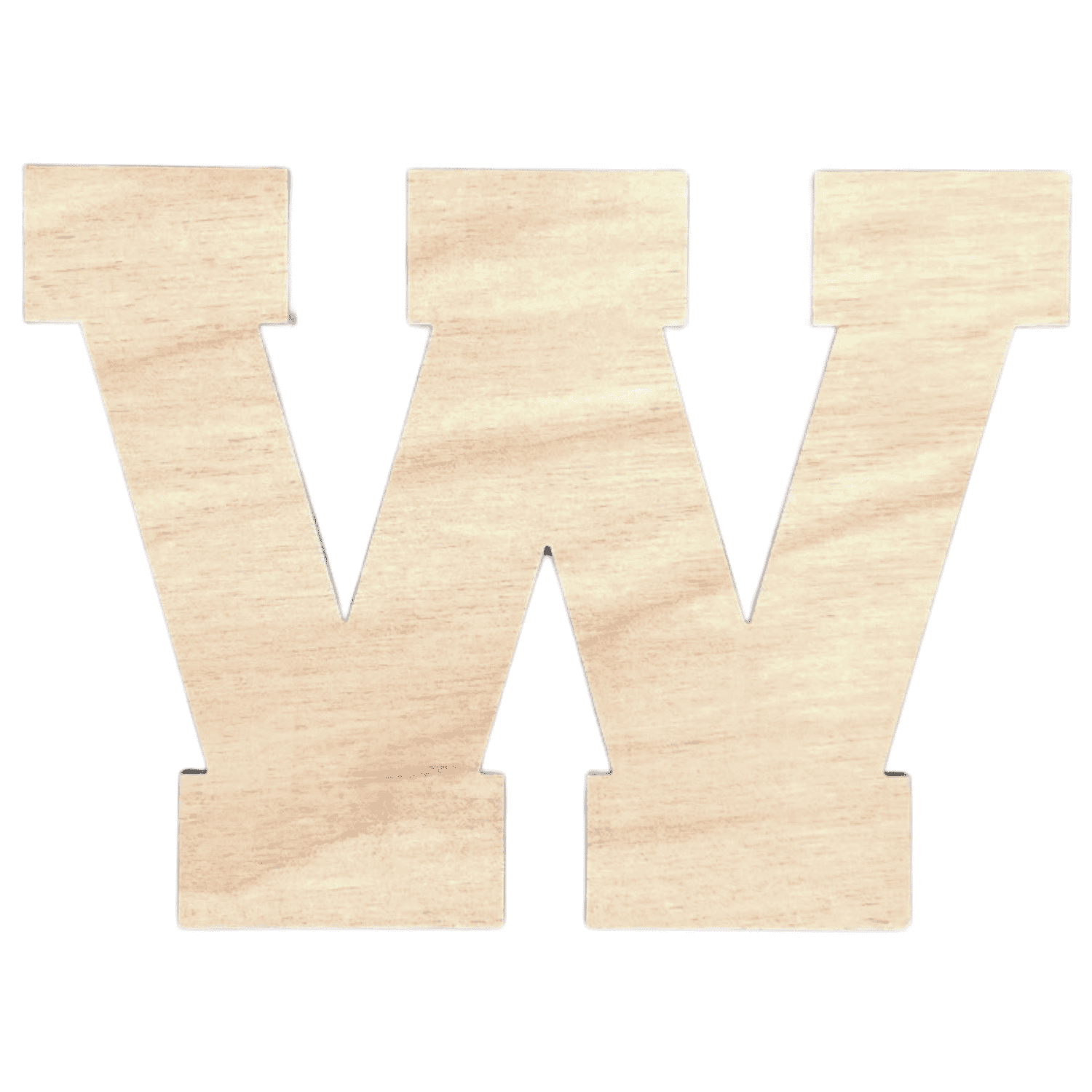 Krafty Supply - 6" Tall Birch Letter W | 1/4" Birch Plywood |Collegiate ...