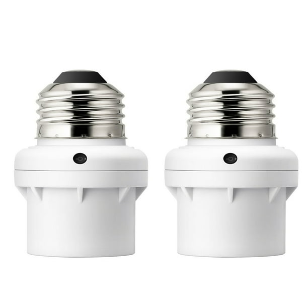 CHOK Light Sensor Socket Dusk to Dawn E26 E27 Light Bulb Sockets 2 Pack ...
