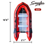Seangles 4 Person Inflatable Boat with Aluminum Floor and Transom ...