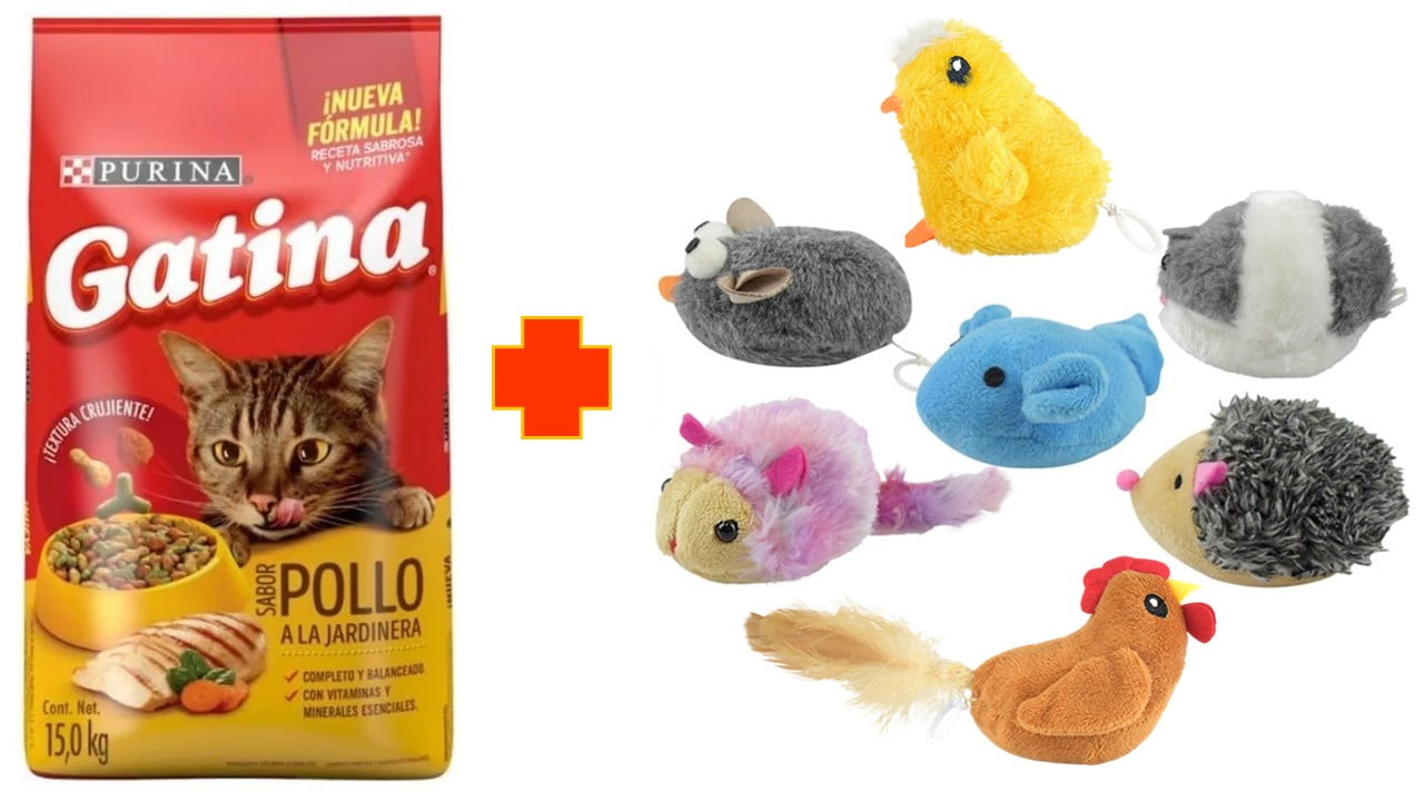 Paquete Gatina 15 kg + 1 juguete que vibra Fancy Pets Gatina ...