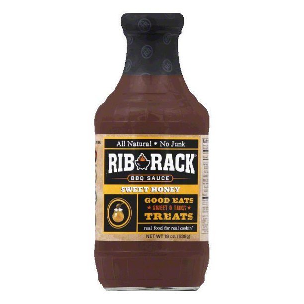 Rib Rack Sweet Honey BBQ Sauce, 19 OZ (Pack of 6) - Walmart.com ...