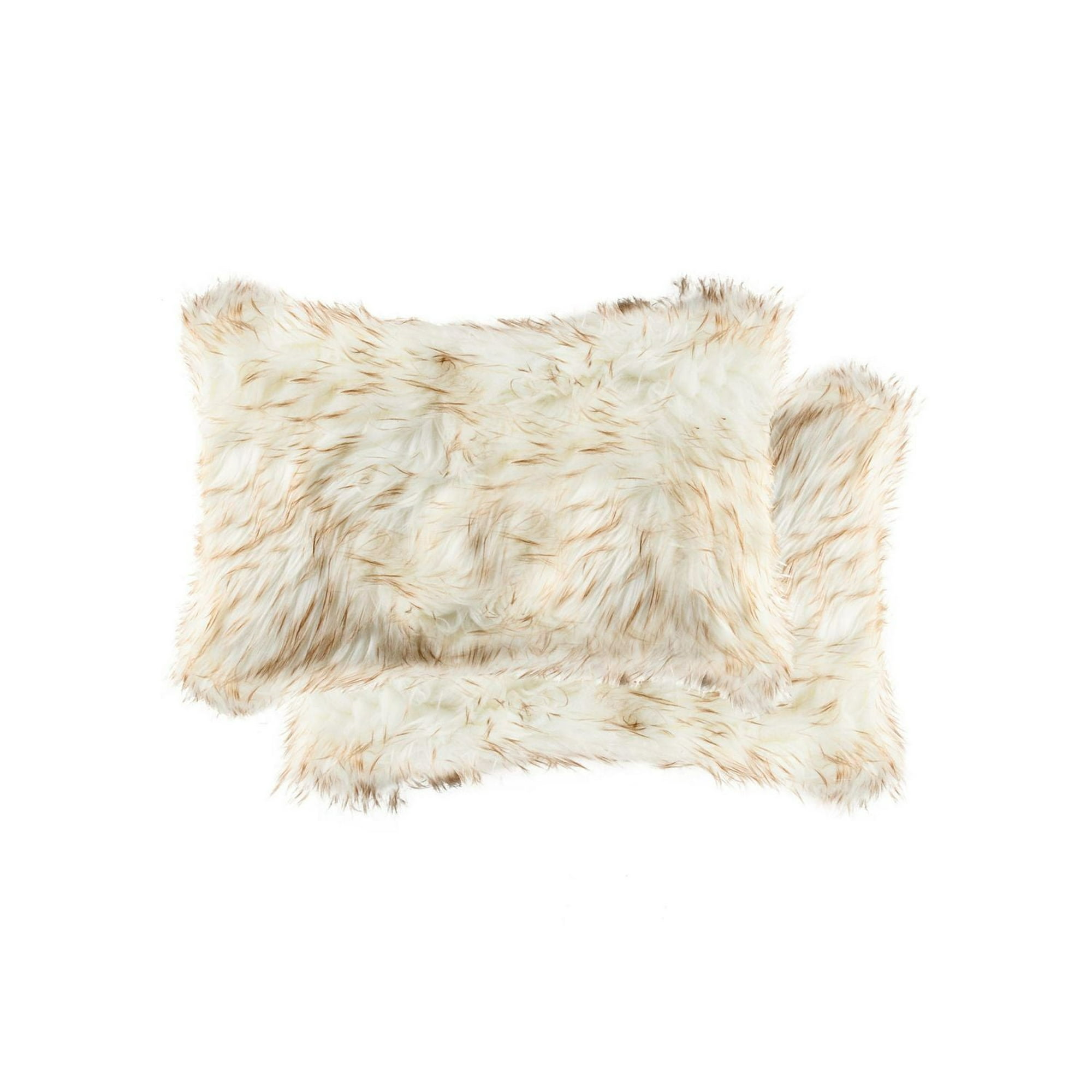 Click here for H-Luxe Faux Fur Belton Faux Fur Pillow 12X20 2-Pac... prices