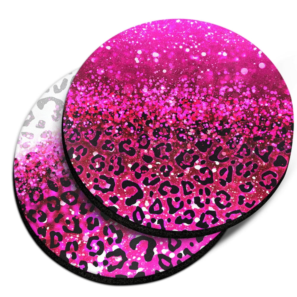WIRESTER Round Neoprene Car Coaster for Drinks, Set of 2pcs, Hot Pink ...