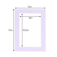 Light Purple Acid Free 11x17 Picture Frame Mats with White Core Bevel ...