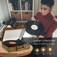RetroAudio 3-Speed Bluetooth Portable Suitcase Record Player with Built ...