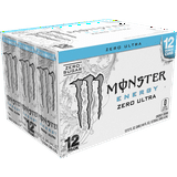 Monster Energy, Zero Ultra, Sugar Free Energy Drink, 12 fl oz, 12 cans ...