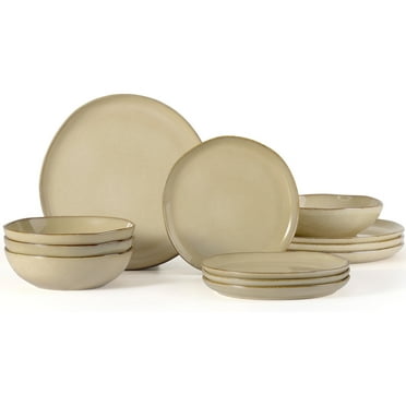 32 PC Spin Wash Dinnerware Dish Set for 8 Person | Mugs, Salad and ...