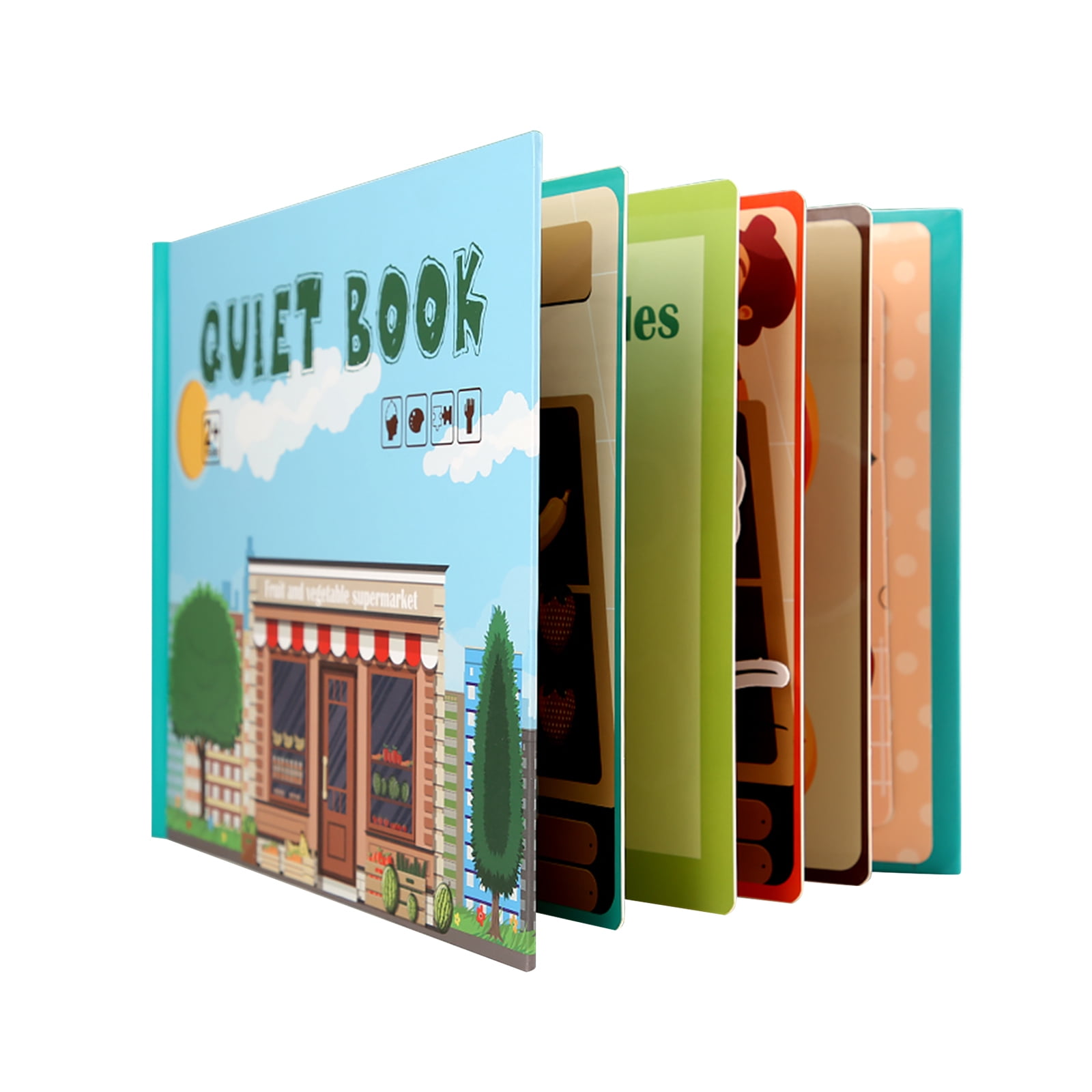 Baby Educational Toy Cognitive Stickers Paper Preschool Activity Early ...