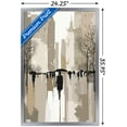People Under Rain In The City Wall Poster, 22.375" x 34", Framed ...