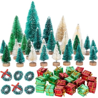 Sunjoy Tech Artificial Mini Christmas Trees, Miniature Sisal Trees with ...