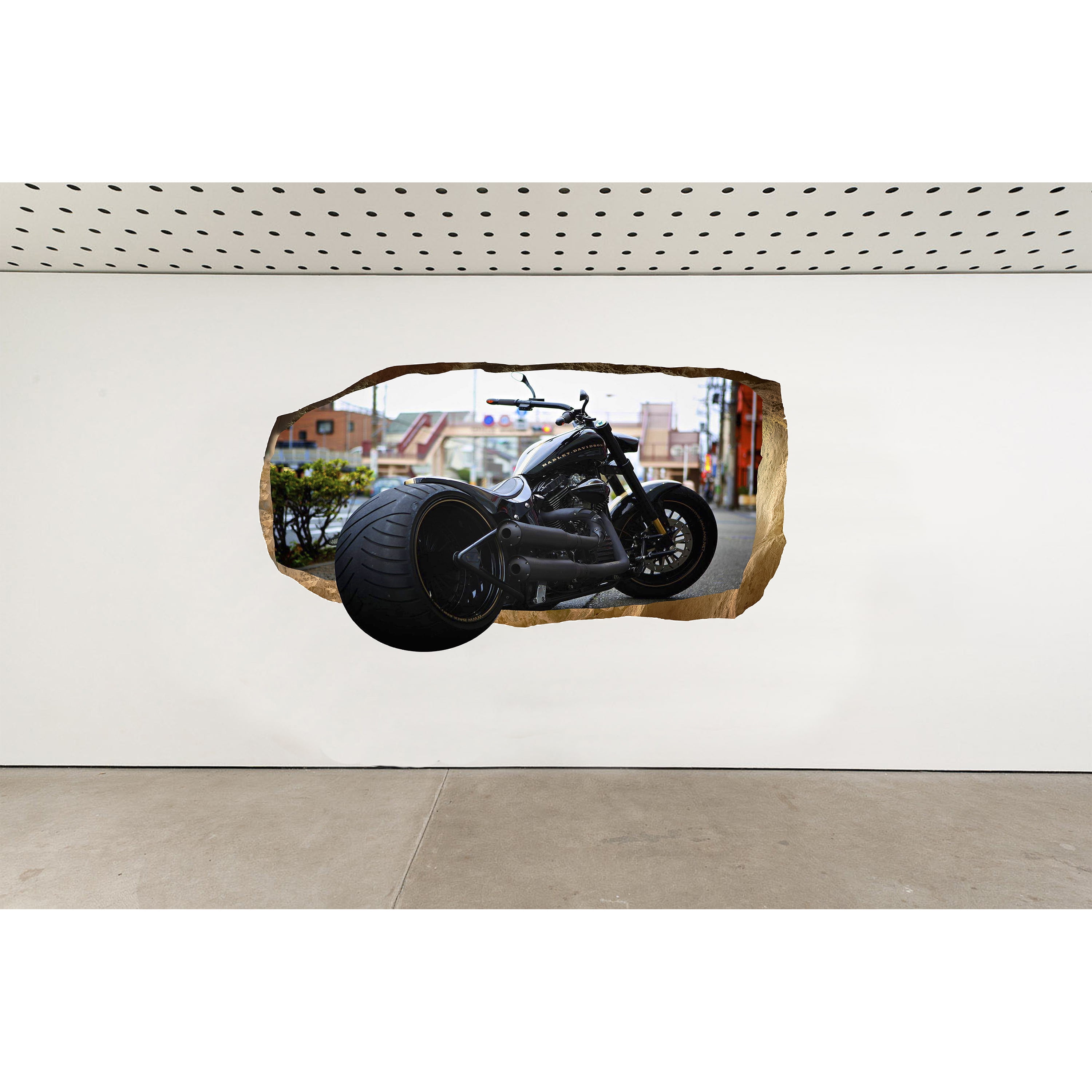 Startonight 3d Mural Wall Art Photo Decor Harley Davidson Amazing Dual