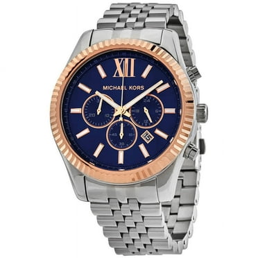Michael Kors Women's Lexington Silver Stainless Steel Case, Band and ...