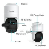 Vimtag Security Camera, 2.5K/4MP 360° Outdoor/Indoor Wired Plug-in 2.4G ...