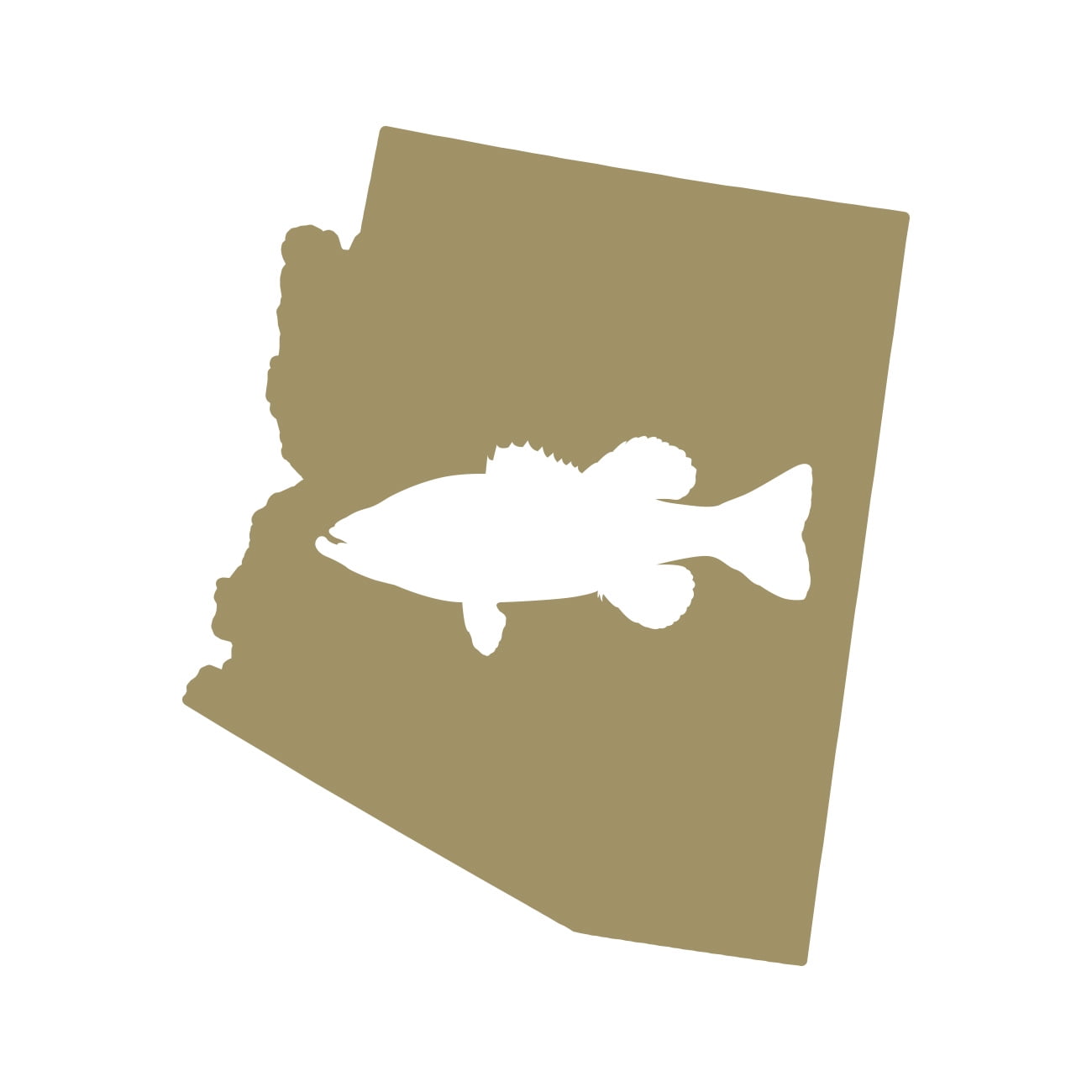 Arizona Bass Sticker Decal Die Cut - Self Adhesive Vinyl - Weatherproof ...