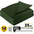 PROTARP Extreme Heavy Duty WaterProof Canvas Tarp 20 oz, UV Resistant ...