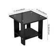 Small Square Wooden Side Table, Compact Bedside Table, Sofa End Table ...