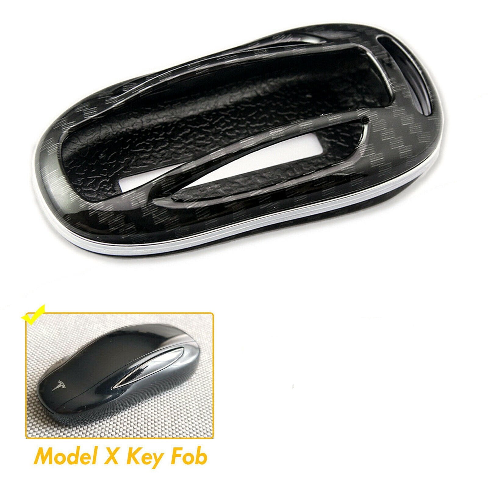 Xotic Tech Carbon Fiber Pattern Key Fob Cover Keyless Remote Key Hard ...