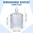 4 Pcs Rainbow Glass Storage Jars with Lids Decorative Crystal Candy ...